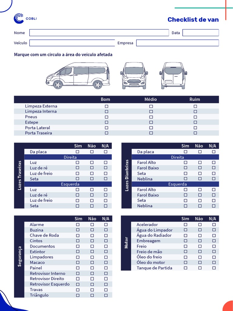 Van Check List | PDF | Transporte | Veículos de rodas