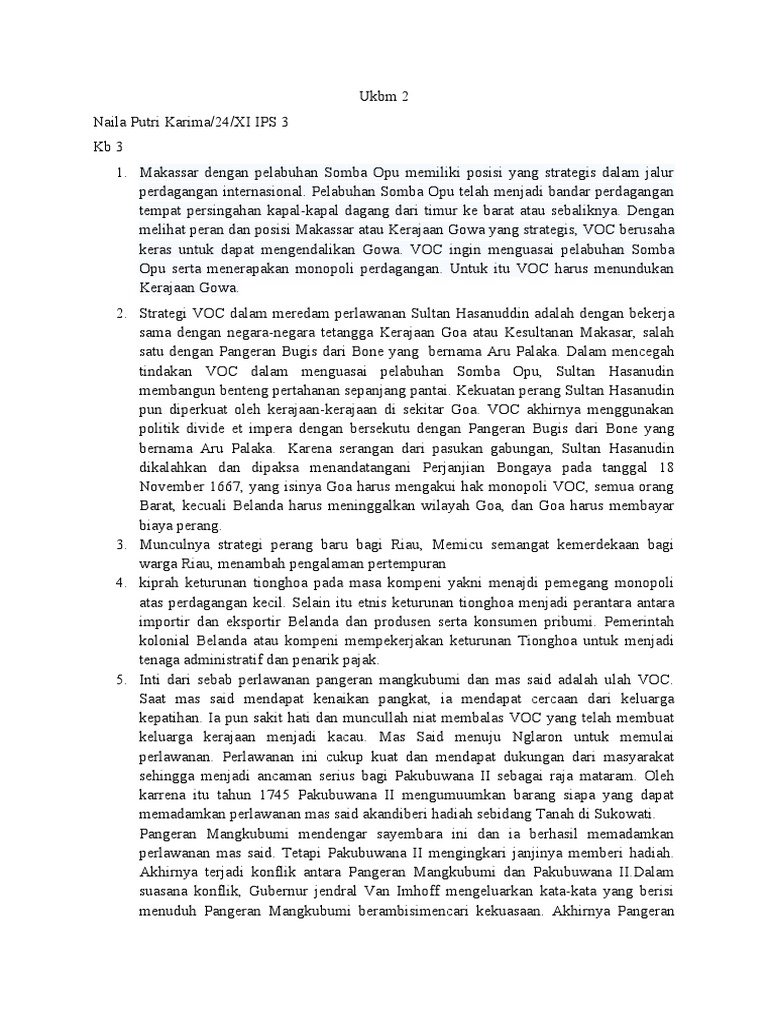 Ukbm 2 KB 3 Sej Indo | PDF