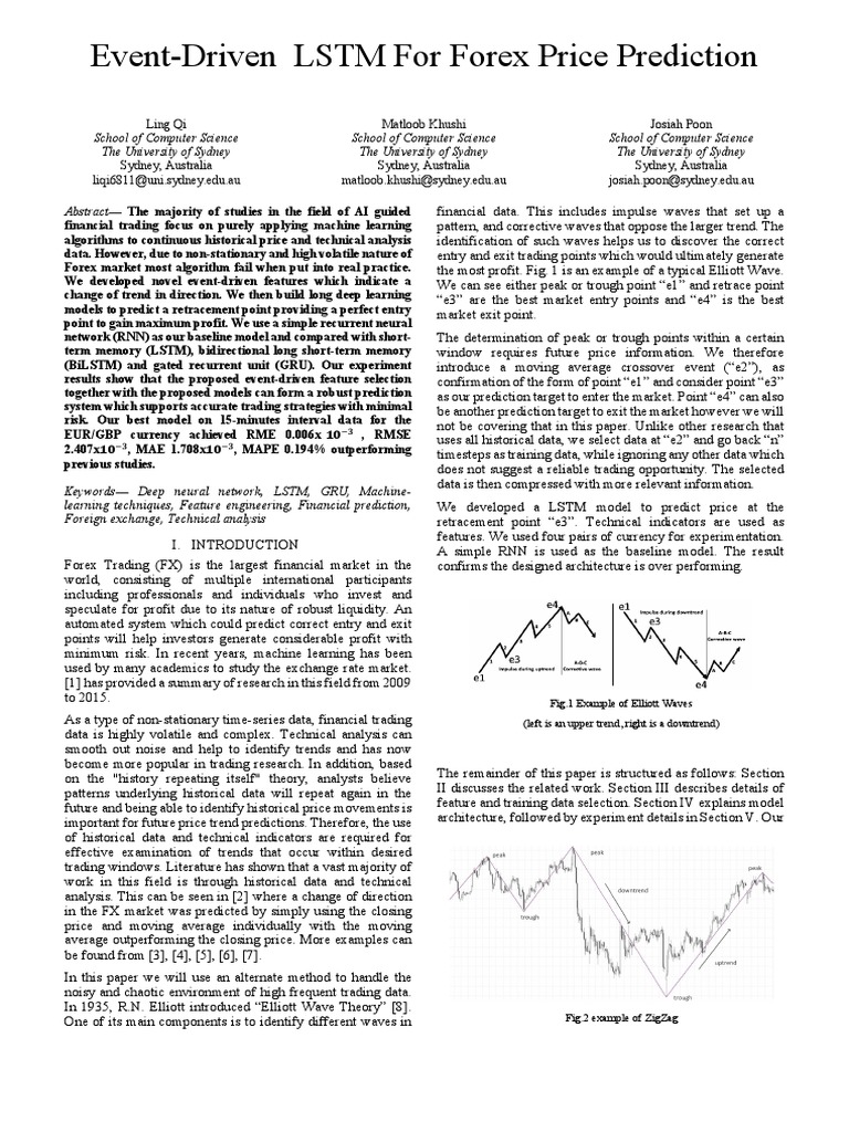 Event-Driven LSTM For Forex Price Prediction | PDF | Technical Analysis | Moving Average