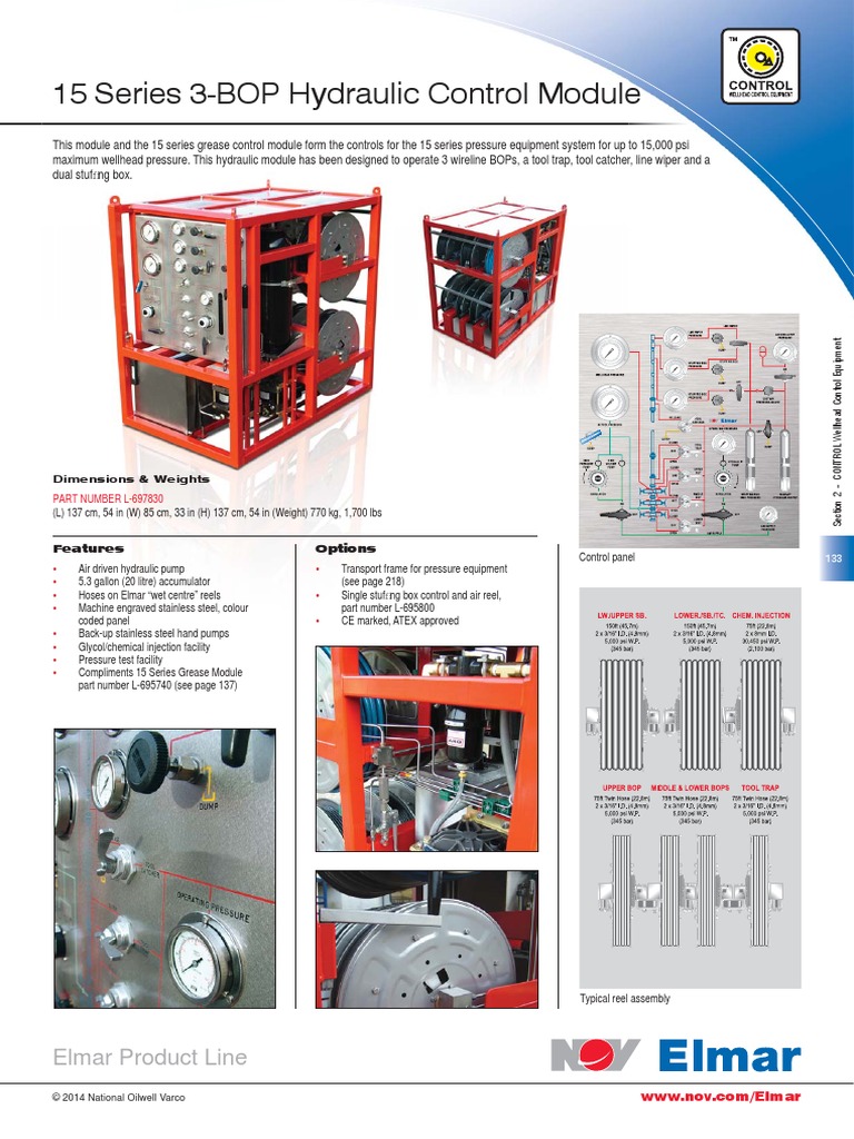 CONTROL 15 Series 3-BOP Hydraulic Control Module | PDF