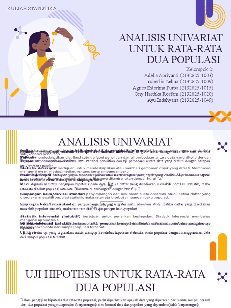 Analisis Univariat Rata-Rata 2 Populasi by Kelompok 2 | PDF
