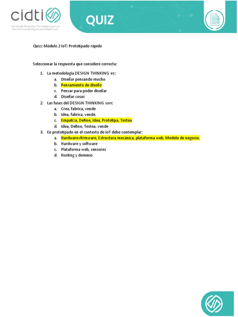 Quiz Modulo 2 Prototipado Rápido | PDF