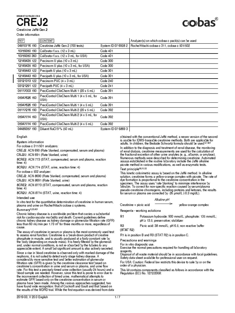 Crej2: Alkaline PH | Download Free PDF | Creatinine | Kidney