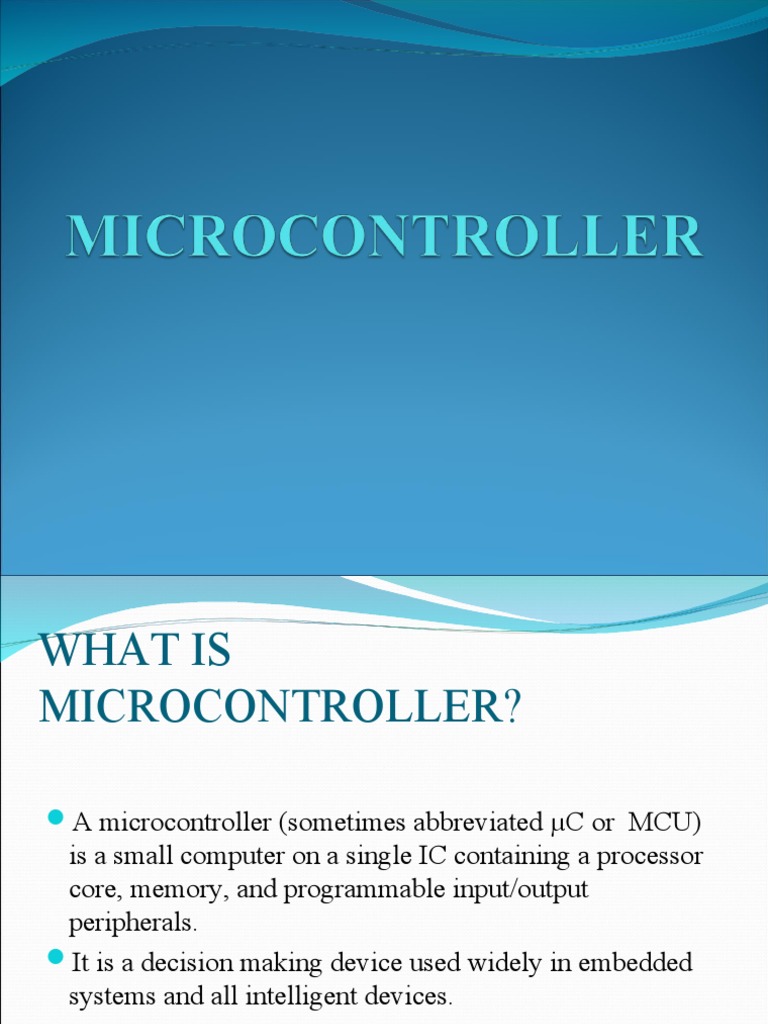 MICROCONTROLLER | PDF | Microcontroller | Microprocessor