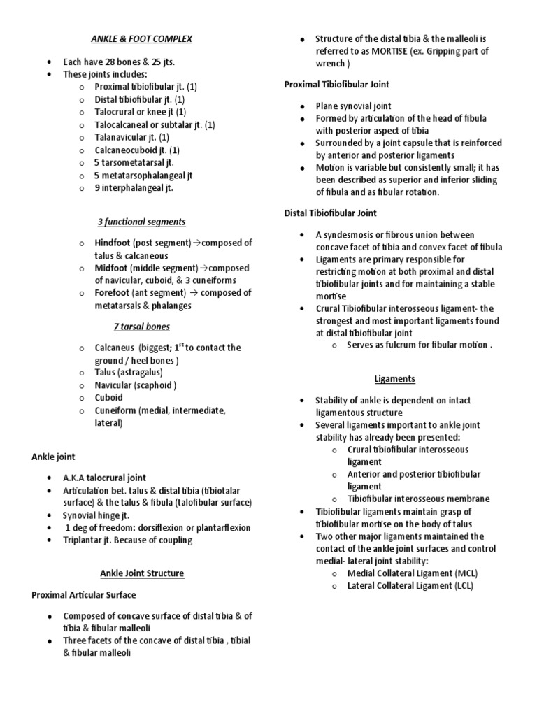 ANKLE | PDF | Ankle | Foot