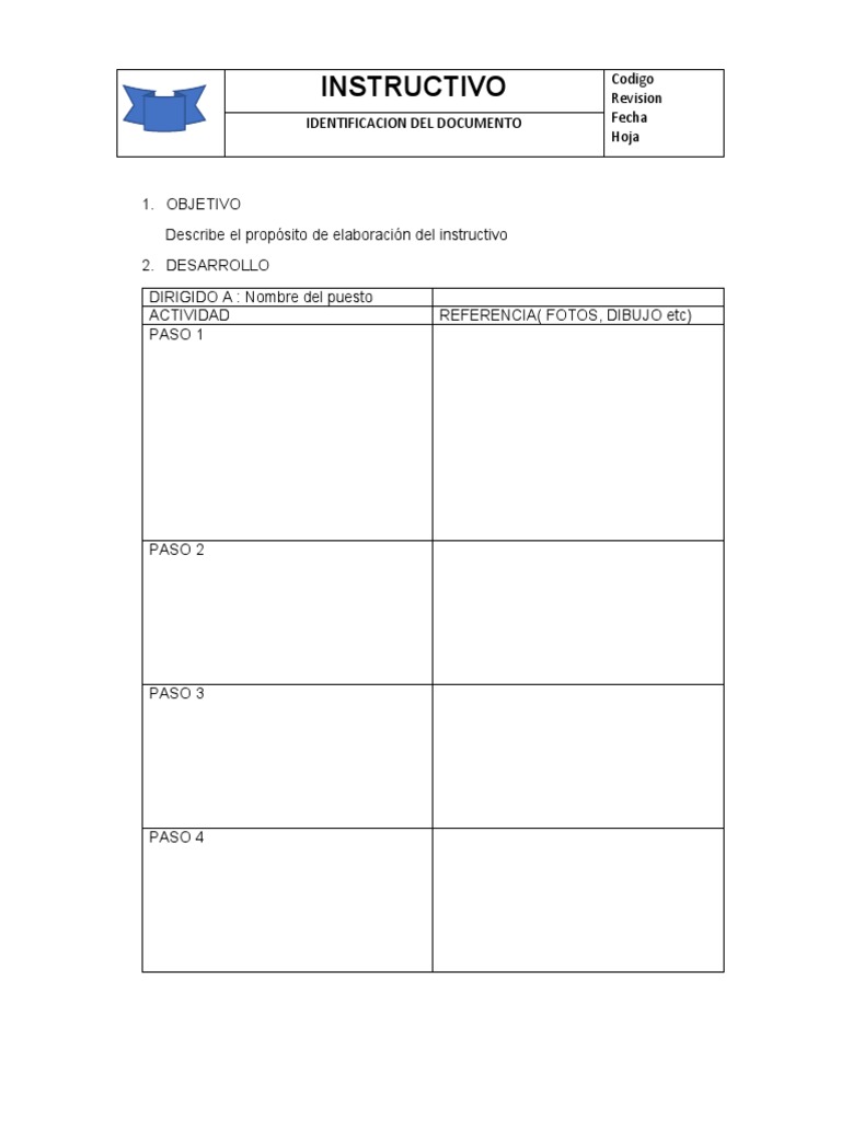 Formato Instructivo | PDF