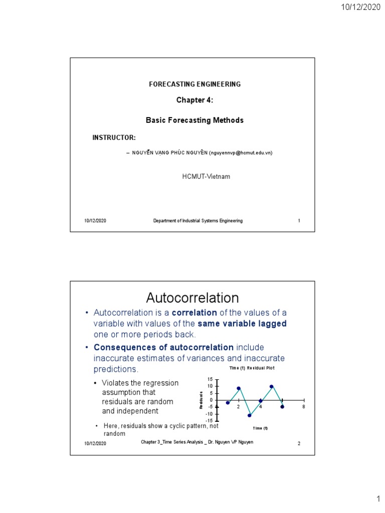 Autocorrelation: Basic Forecasting Methods | PDF | Forecasting | Autocorrelation