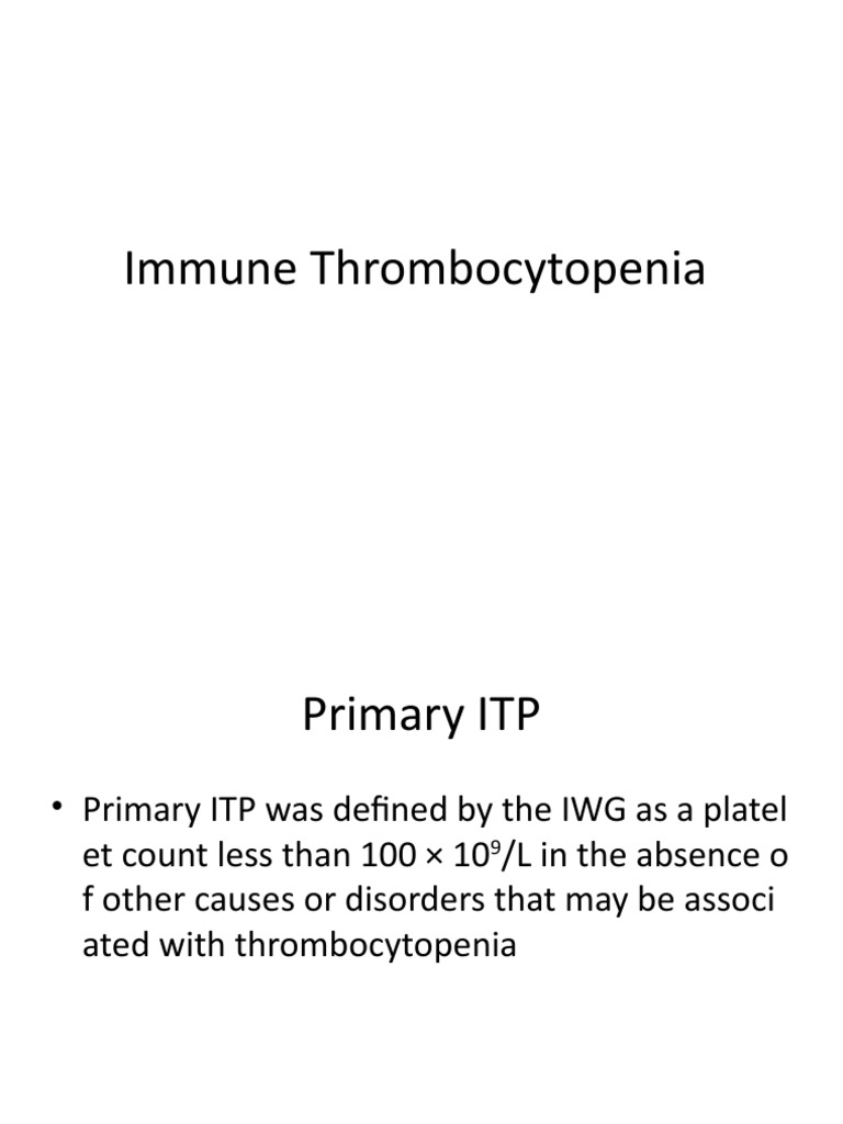ITP1 | PDF | Medicine | Epidemiology