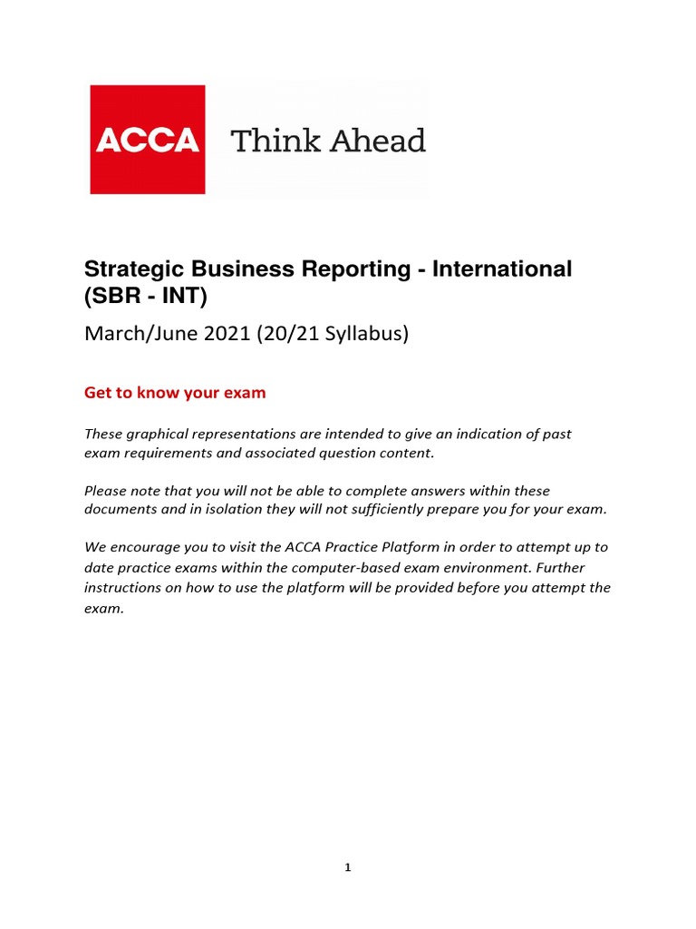 SBR International Exam Overview 2021 | PDF | Finance & Money Management ...