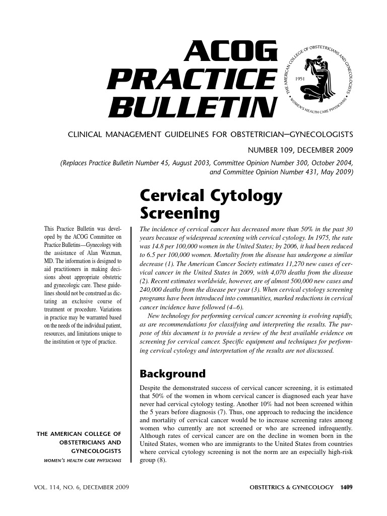 Cervical Cytology Screening | Cervical Cancer | Cytopathology