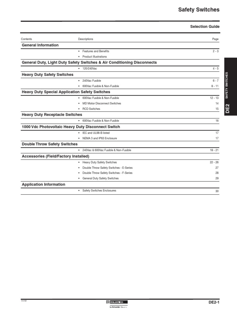 SQUARE D MD3304X Disconnect Switch, 30A, 600VAC, 4E-3, 43% OFF