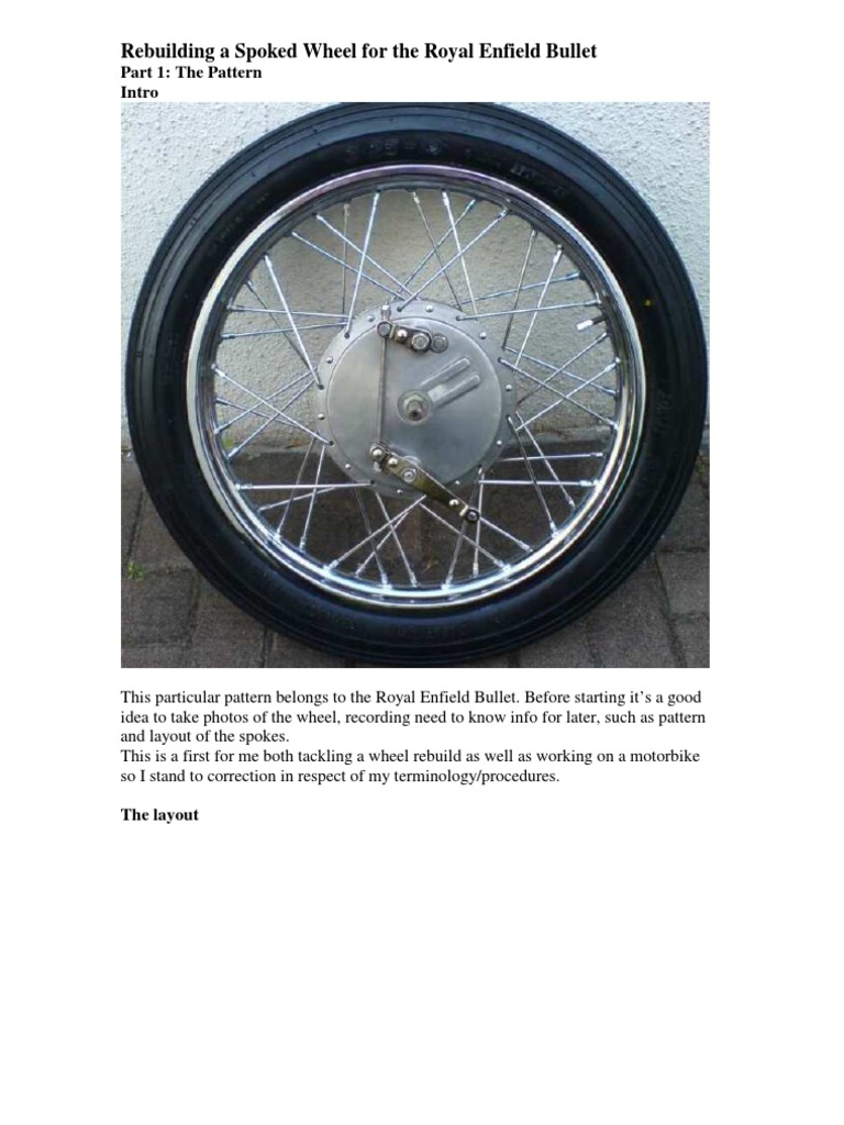 Rebuilding A Spoked Wheel For The Royal Enfield Bullet | PDF | Wheel ...