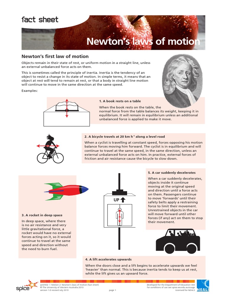 Newtons Laws of Motion | PDF | Force | Inertia