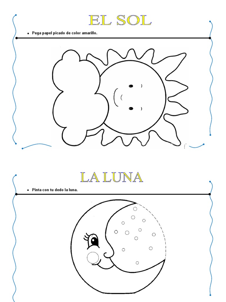 Hojas De Trabajo Sobre El Sol Para Primer Grado