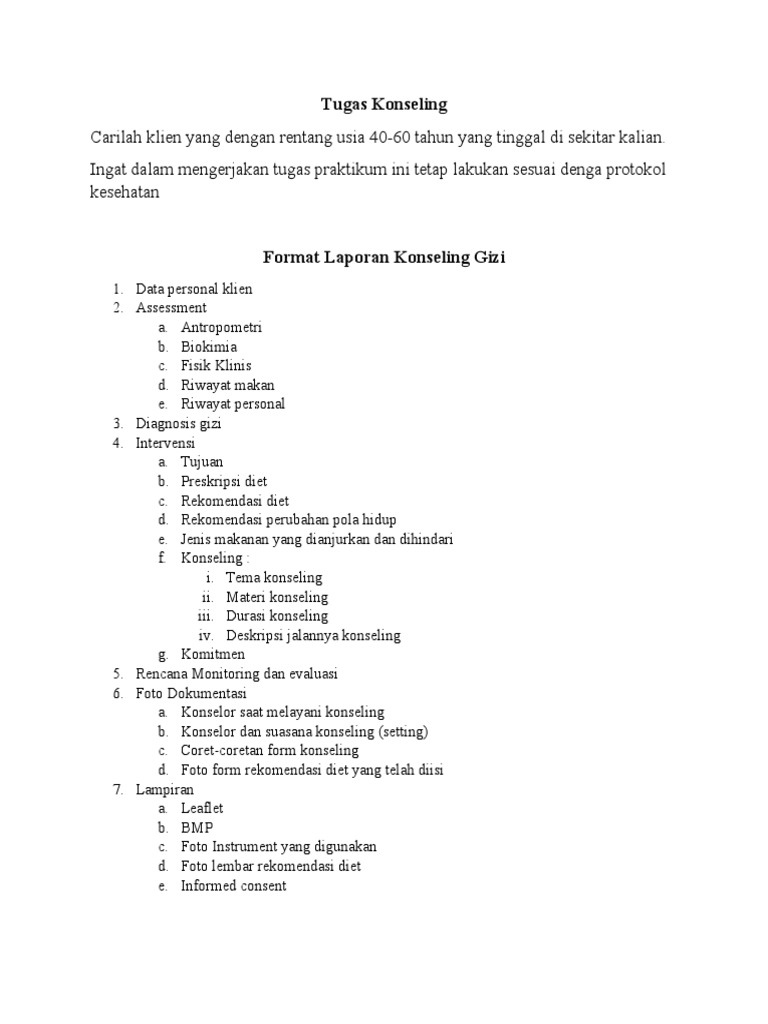 Format Laporan Konseling 2021 | PDF