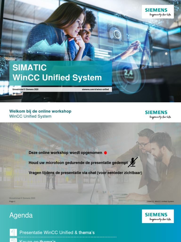Simatic Wincc Unified System: Unrestricted © Siemens 2020 | PDF | Java ...