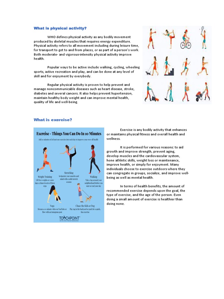 Understanding Physical Activity and Exercise | PDF | Self-Improvement ...