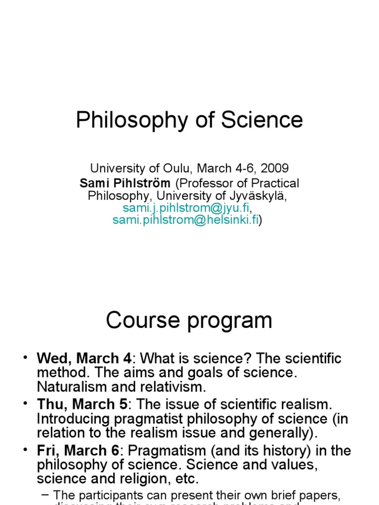 Philosophy of Science | PDF | Relativism | Philosophical Movements