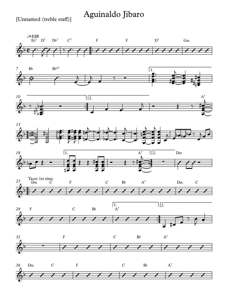 Aguinaldo Jíbaro (Guitar) | PDF