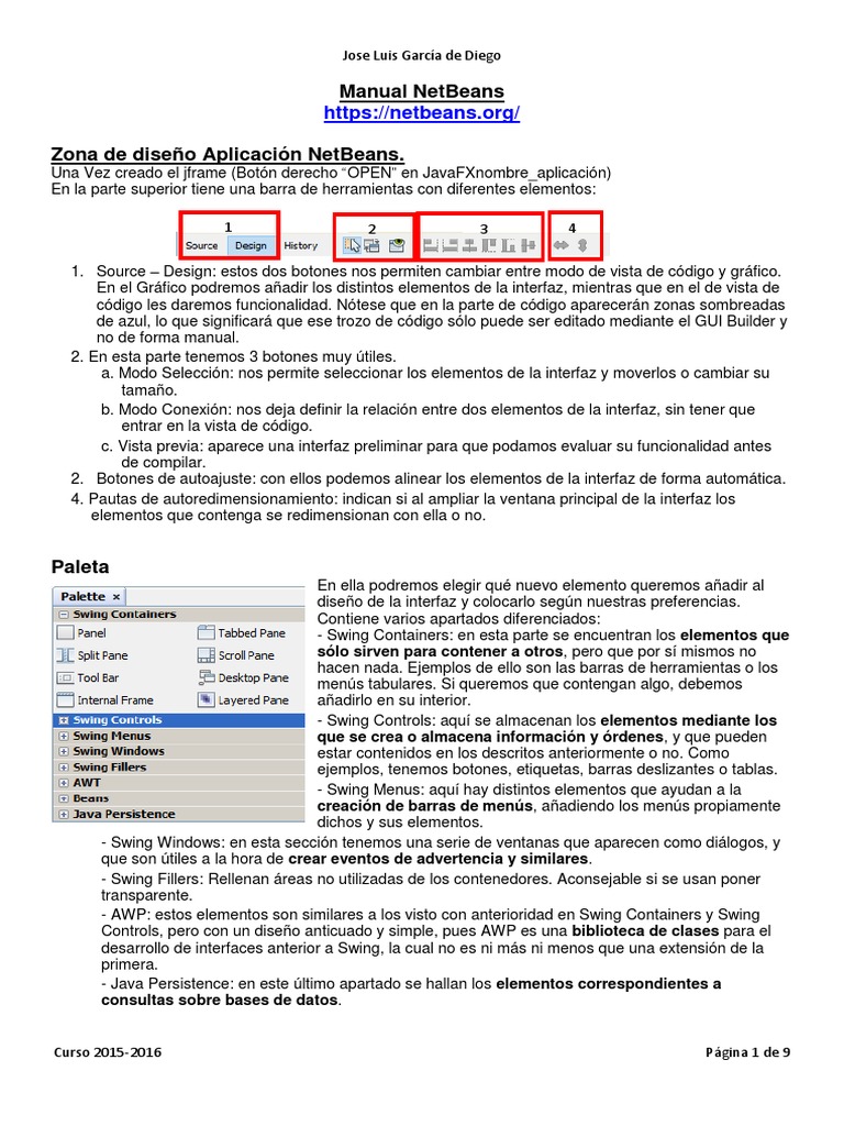 03.-Manual NetBeans | PDF | Ventana (informática) | Interfaces gráficas de usuario