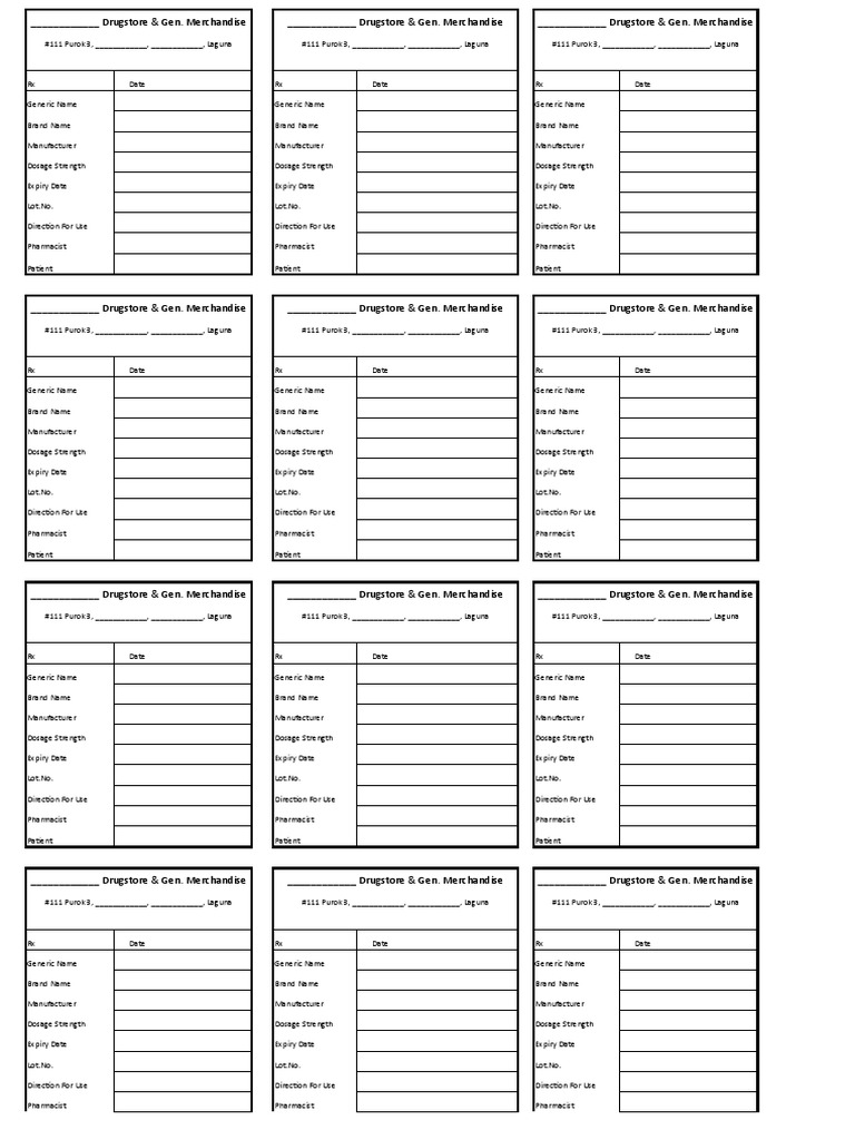 White and Red Label - Pharmacy | PDF | Pharmacy | Life Sciences