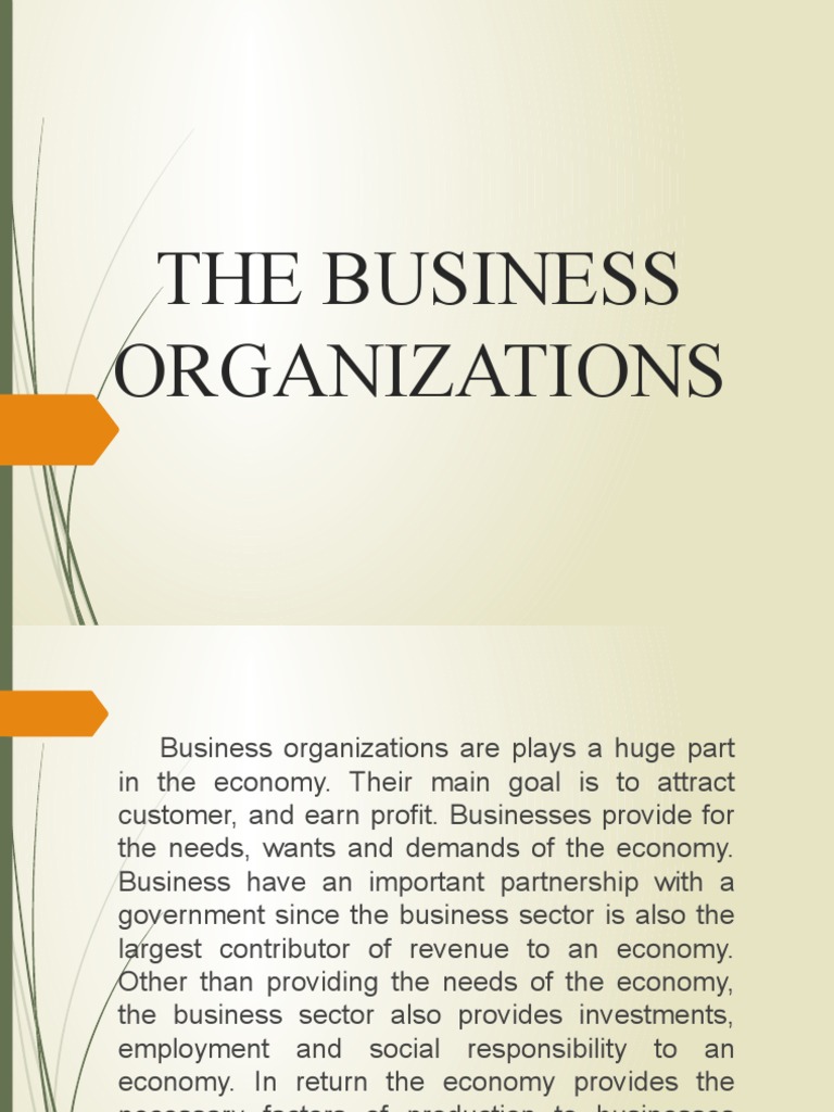 The Business Organizations PPP | PDF | Corporations | Sole Proprietorship