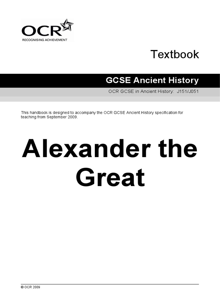 Textbook GCSE Ancient History Alexander 4 | PDF | Alexander The Great ...