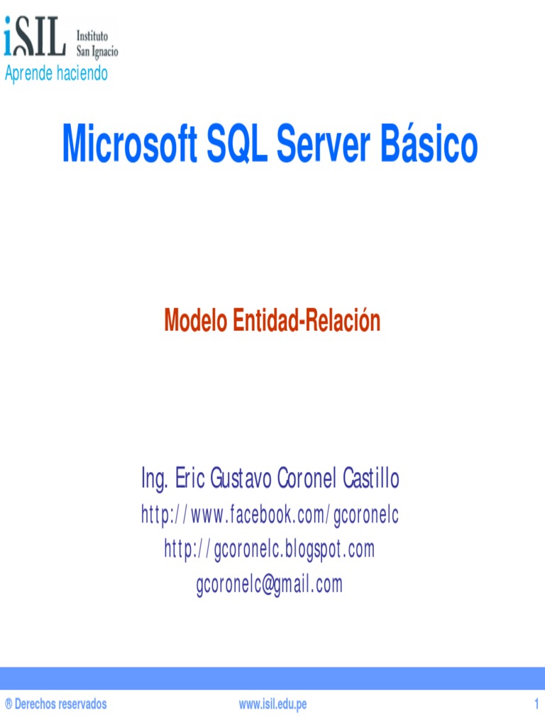 SQL 01 Modelo Entidad Relación | PDF | Ciencias de la Computación | Informática