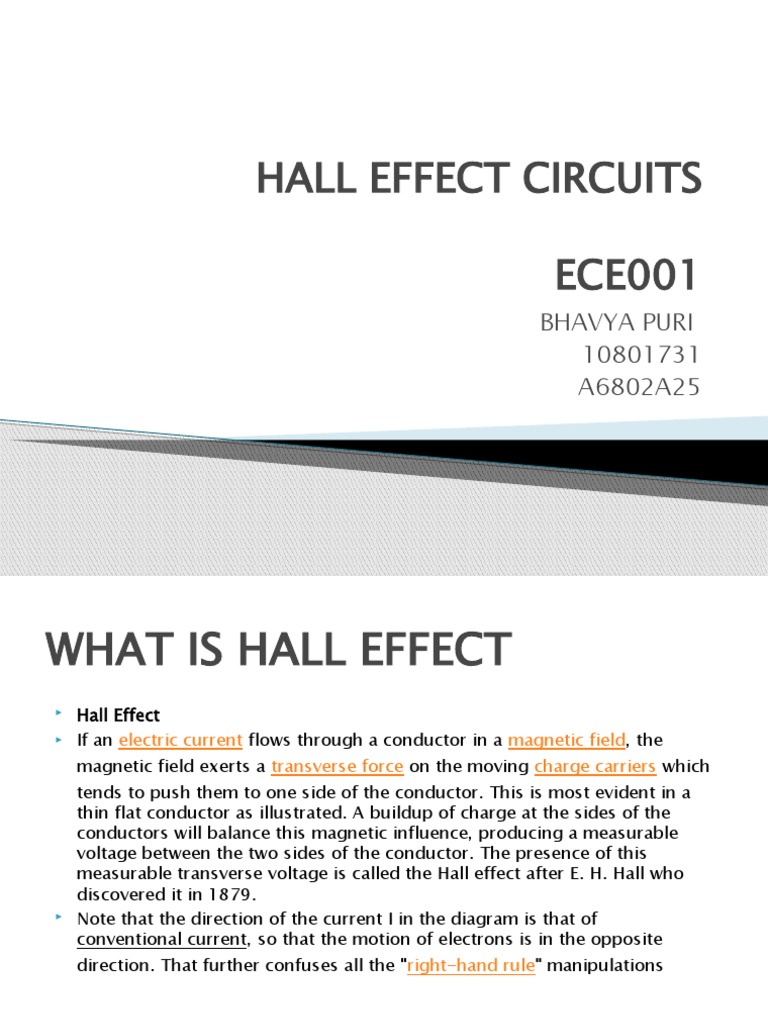 Hall Effect Circuits | PDF | Integrated Circuit | Electric Charge