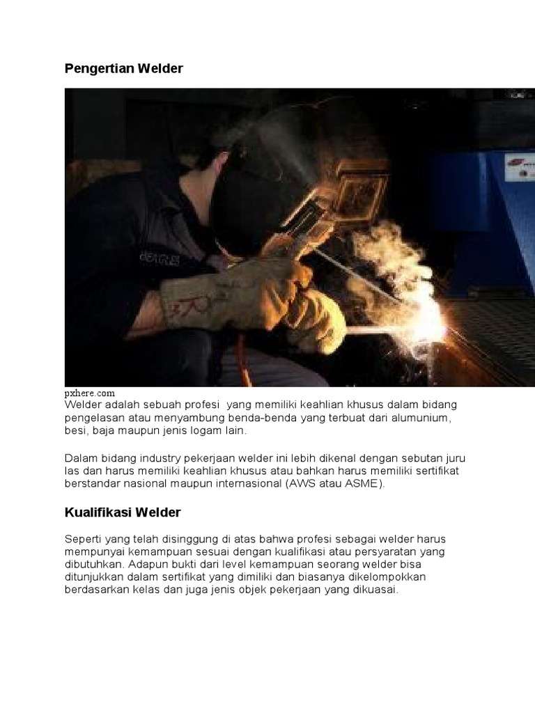 Pengertian Welder | PDF