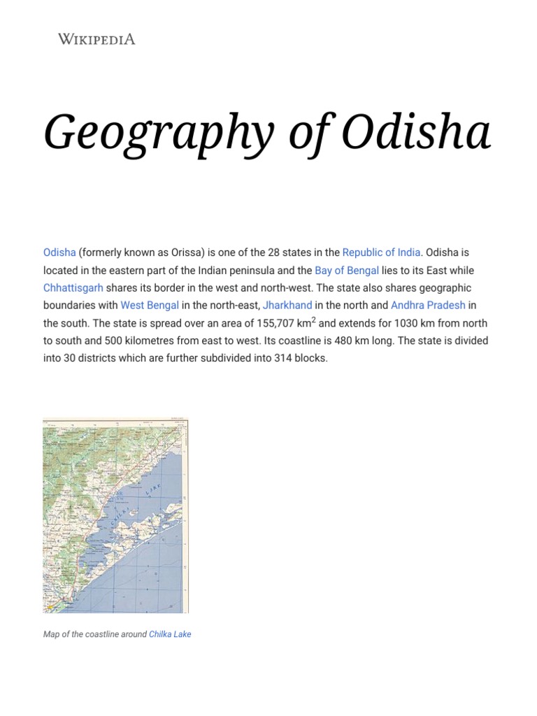 Geography of Odisha | PDF | Earth Sciences | Physiographic Divisions