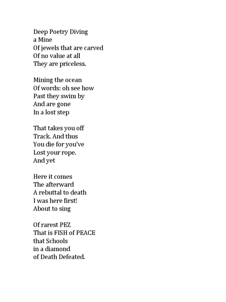 Deep Poetry Diving | PDF