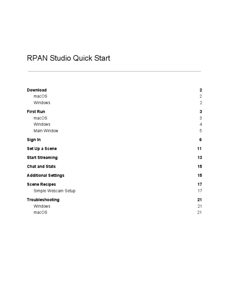 RPAN Studio Quick Start | PDF | Computing | Microsoft Windows