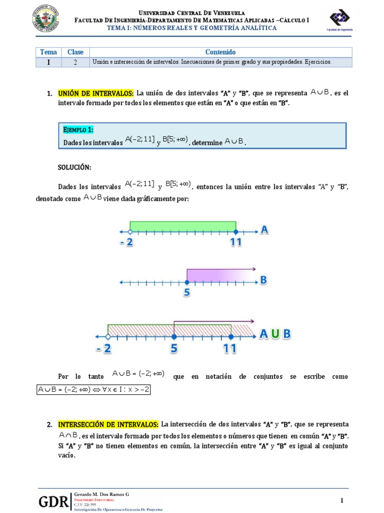 Intervalos e Inecuaciones Lineales | PDF | Intervalo (Matemáticas) | Números