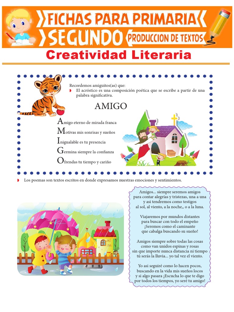 Creatividad Literaria para Segundo Grado de Primaria | PDF