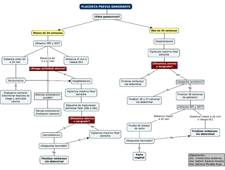 Algoritmo Placenta Previa Sangrante | PDF