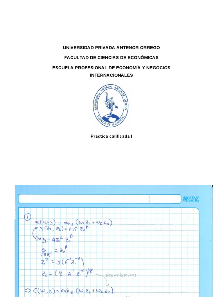 PRACTICA CALIFICADA 1o | PDF