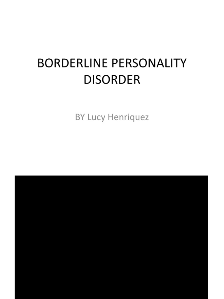 Borderline Personality Disorder | PDF