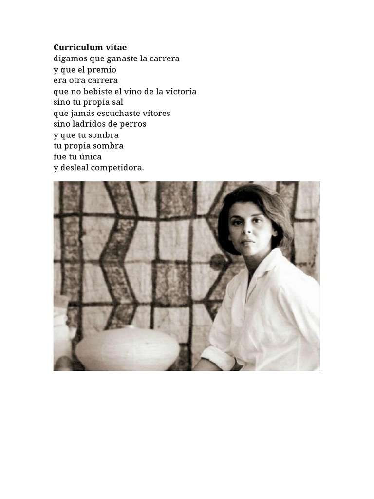 Curriculum Vitae Poema | PDF