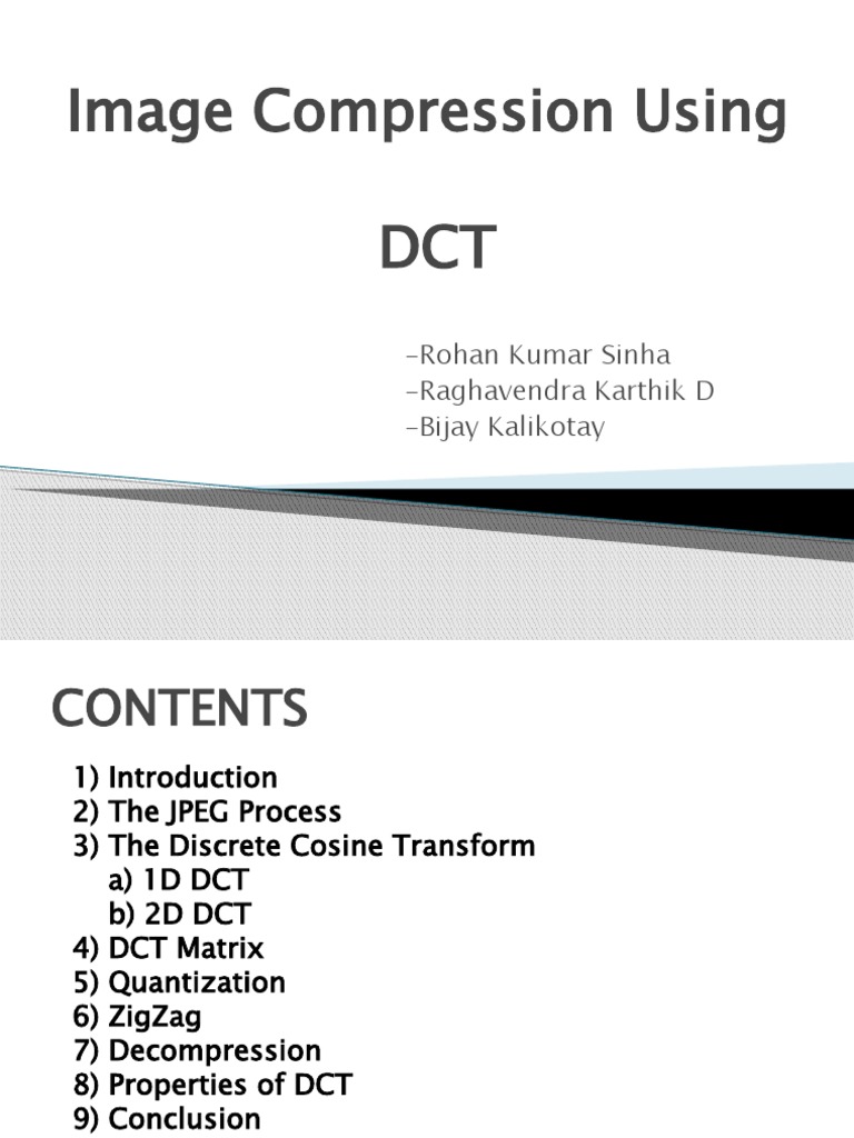 Image Compression Using DCT: A Concise Guide | PDF | Data Compression | Matrix (Mathematics)