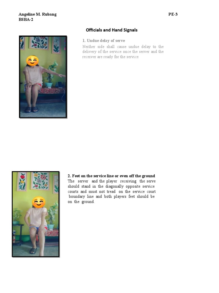 Badminton Hand Signals (Pe) | PDF