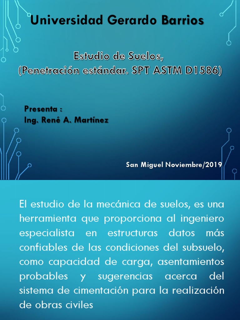 Estudio de Suelo SPT ASTM D1586 2019 | PDF | Ingeniería geotécnica ...
