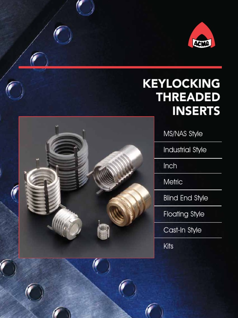 ACME Threaded Inserts | PDF | Drill | Stainless Steel