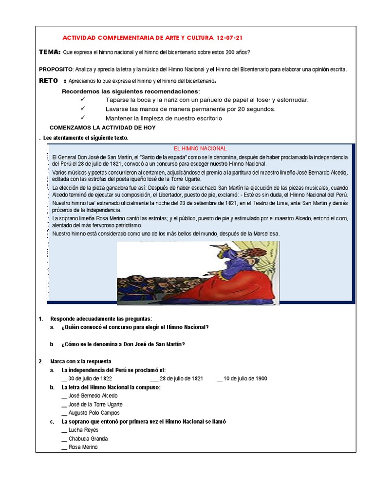 Análisis de Himnos Nacional y Bicentenario | PDF | Musica Sudamericana ...