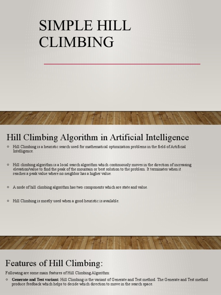 Simple Hill Climbing | PDF | Mathematical Optimization | Computational ...