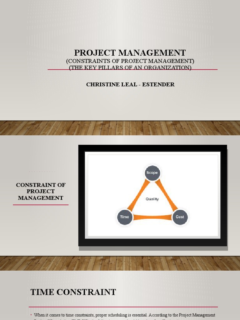 Project Management: (Constraints of Project Management) (The Key ...