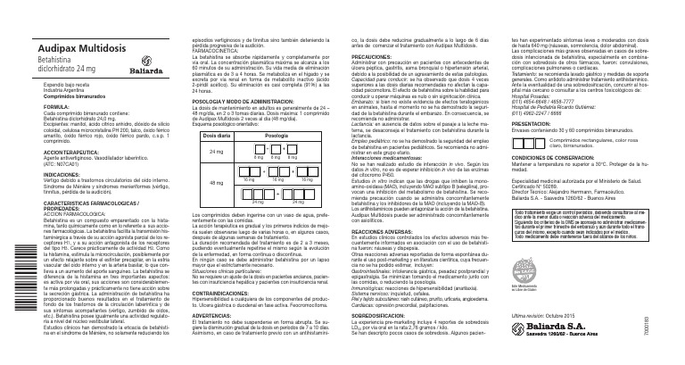 Uso y Dosis de Audipax Multidosis | PDF | Medicamentos con receta ...