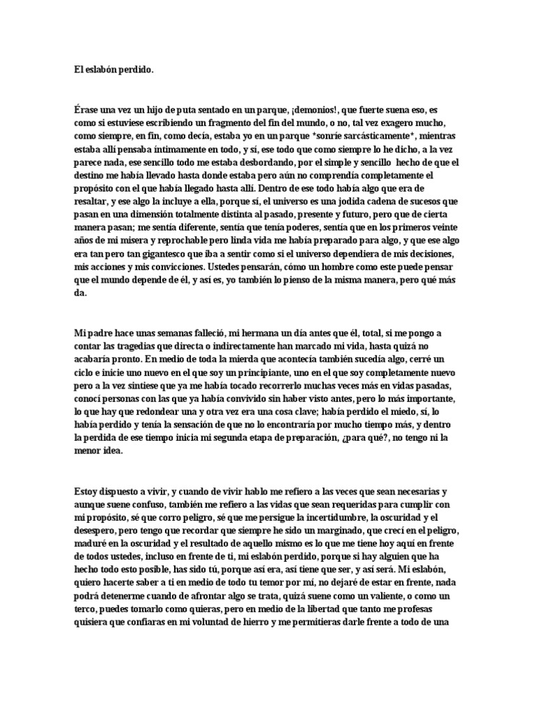 El Eslabón Perdido | PDF