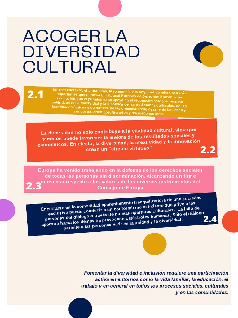 Acoger La Diversidad Cultural | PDF | Etica Aplicada | Principios éticos