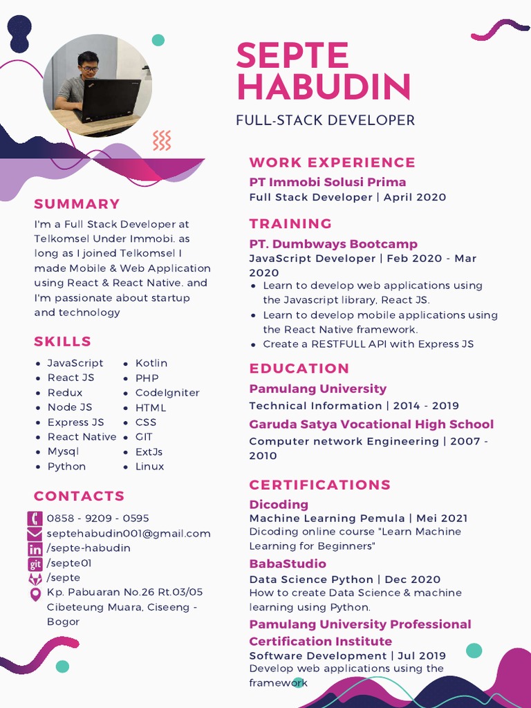 Habudin Septe: Work Experience | PDF | Web Application | Application Software